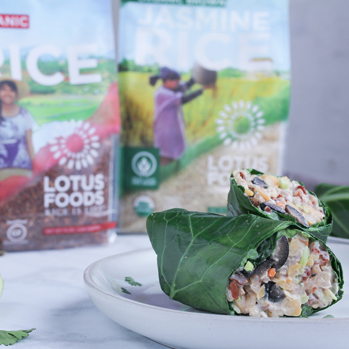 Collard Leaf Rice & Bean Wraps – Lotus Foods