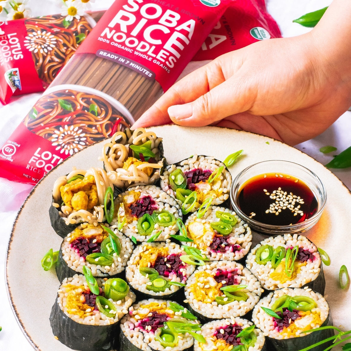 Organic Buckwheat & Brown Soba Rice Noodles – Lotus Foods