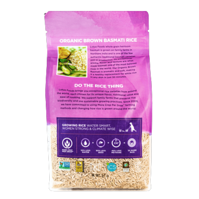 Regenerative Organic Brown Basmati Rice – Lotus Foods
